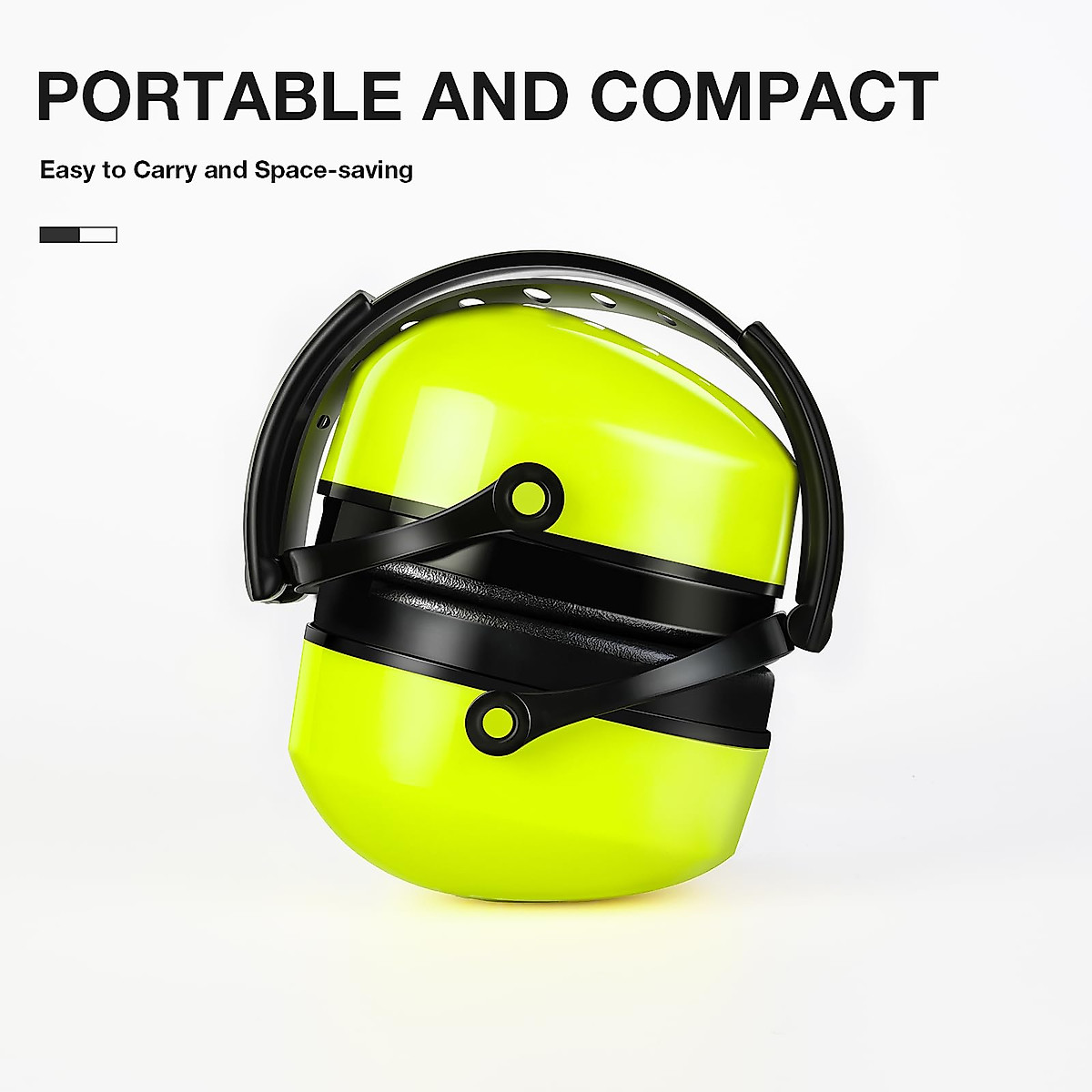 LYSIAN Foldable Noise Reduction Earmuffs, Hearing Protection Safety Ear Muffs for Shooting, Workshop, Indurstrial and Loud Security Events, for Adult Men and Women