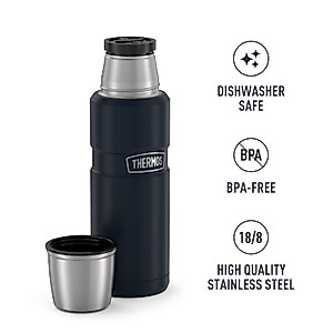 THERMOS Stainless King Vacuum-Insulated Compact Bottle, 16 Ounce, Midnight Blue