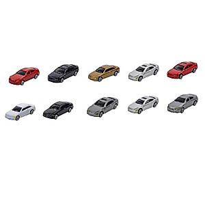 LoveinDIY 10 /87 HO Scale Model Car Mini Vehicle Racing Car Parking Scenery Street Layout Table Diorama Decoration Accessories