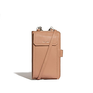 Pixie Mood Rae 4 x 7 Vegan Leather Convertible Crossbody Phone Wallet, Misty Rose