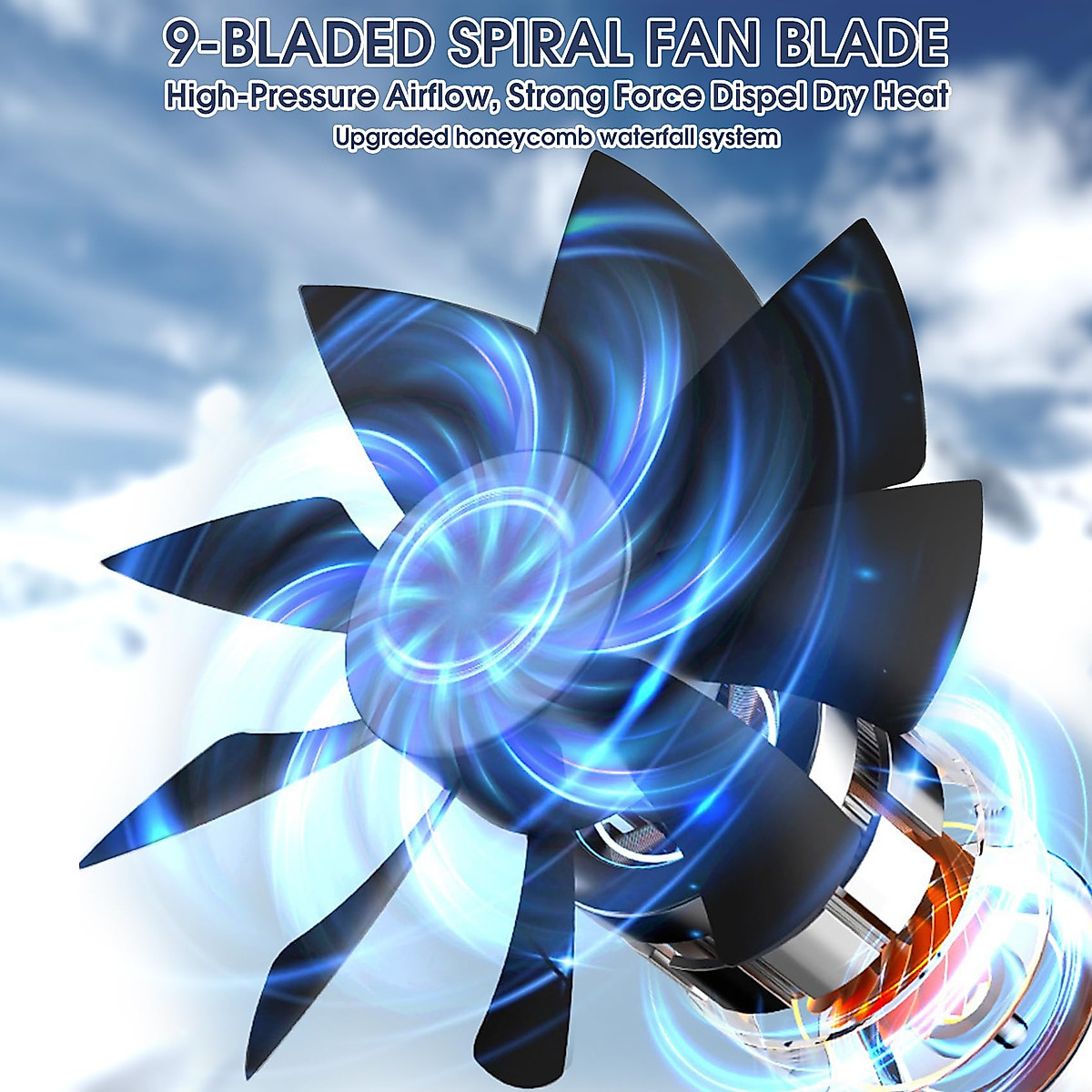 Portable Air Conditioners, 25W Rechargeable Mini Portable AC Unit 2 Cool Air Spray, Personal Cooling Fan with 2 Speeds, Small Room Air Conditioners for Bedroom, Office, Outdoor