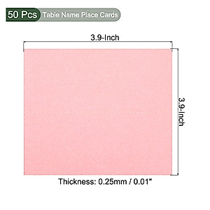 YOKIVE Place Cards for Table Setting, 50Pcs Name Cards Wedding Place Cards Table Place Cards Butterfly Blank Card for Wedding Reception Party,10x10cm, Pink