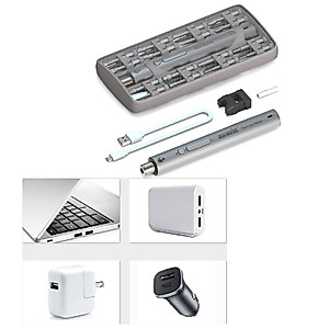 CS1901A Cordless Electric Screwdriver Kit 1.5Nm Mini Tools USB Charging 3.7V Electric Screwdriver Variable Speed Cordless Screwdriver Tool Rechargeable