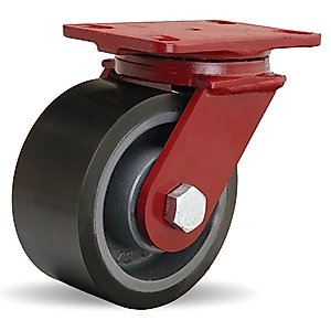Hamilton Forgemaster Casters - 6"Dia.X3"W Duralast Xc Polyurethane Wheel - -3/4" Precision Tapered Roller Bearings - Swivel - Black