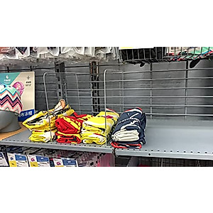 4Pcs Clear Acrylic Shelf Dividers, Adjustable Closet Organizer Fit for Any Thickness of Shelves, Great for Bedroom, Kitchen, Office, Bathroom, 11.8''x11''