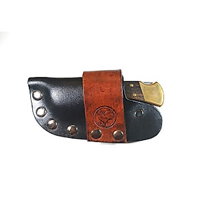 Buck 110 Quick-Draw Knife Sheath - Black/Brown Belt Loop