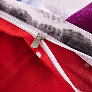 Shamdon Home Collection Christmas Duvet Cover, Bedding Set with Santa Claus Pattern HD Printed, Comforter Cover-Luxury Super Soft Microfiber,Twin