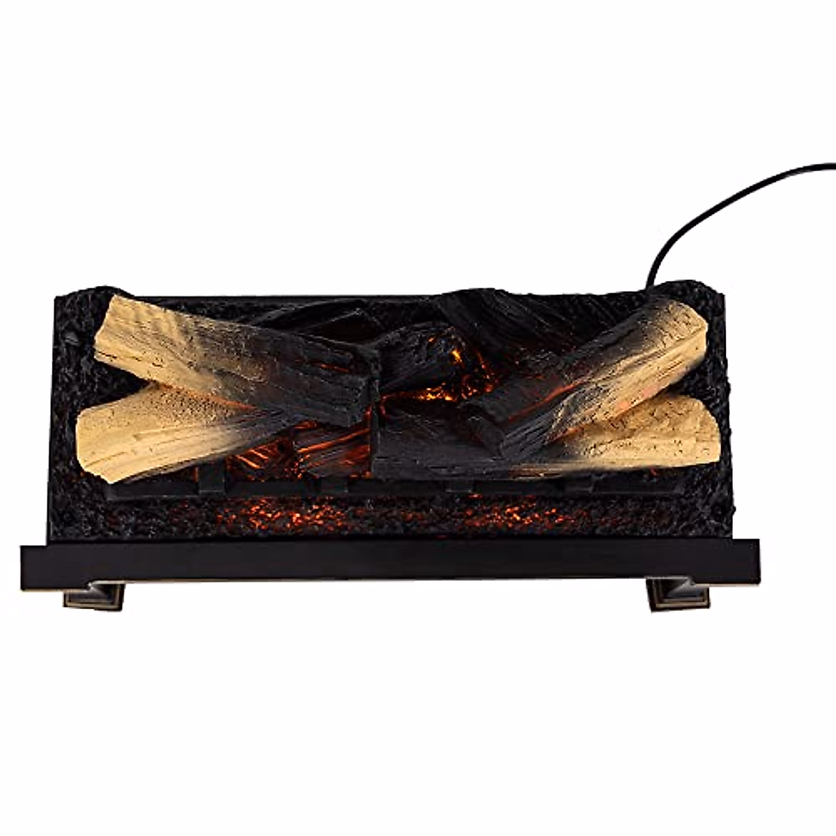 Country Living 20 inch Electric Log Set | 400 Sq Ft Heater - Faux Logs Insert with Infrared Flames for Existing Fireplaces | Remote Control Included
