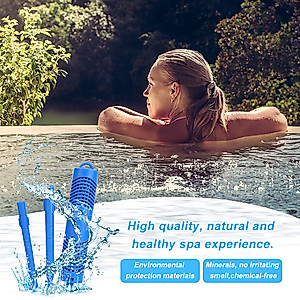 ACETOP Spa Mineral Stick 2 Pack Hot Tub Filter with 4 Months Lifetime Cartridge Universal for Spas Filters Swimming Pool Fish Pond (Blue)
