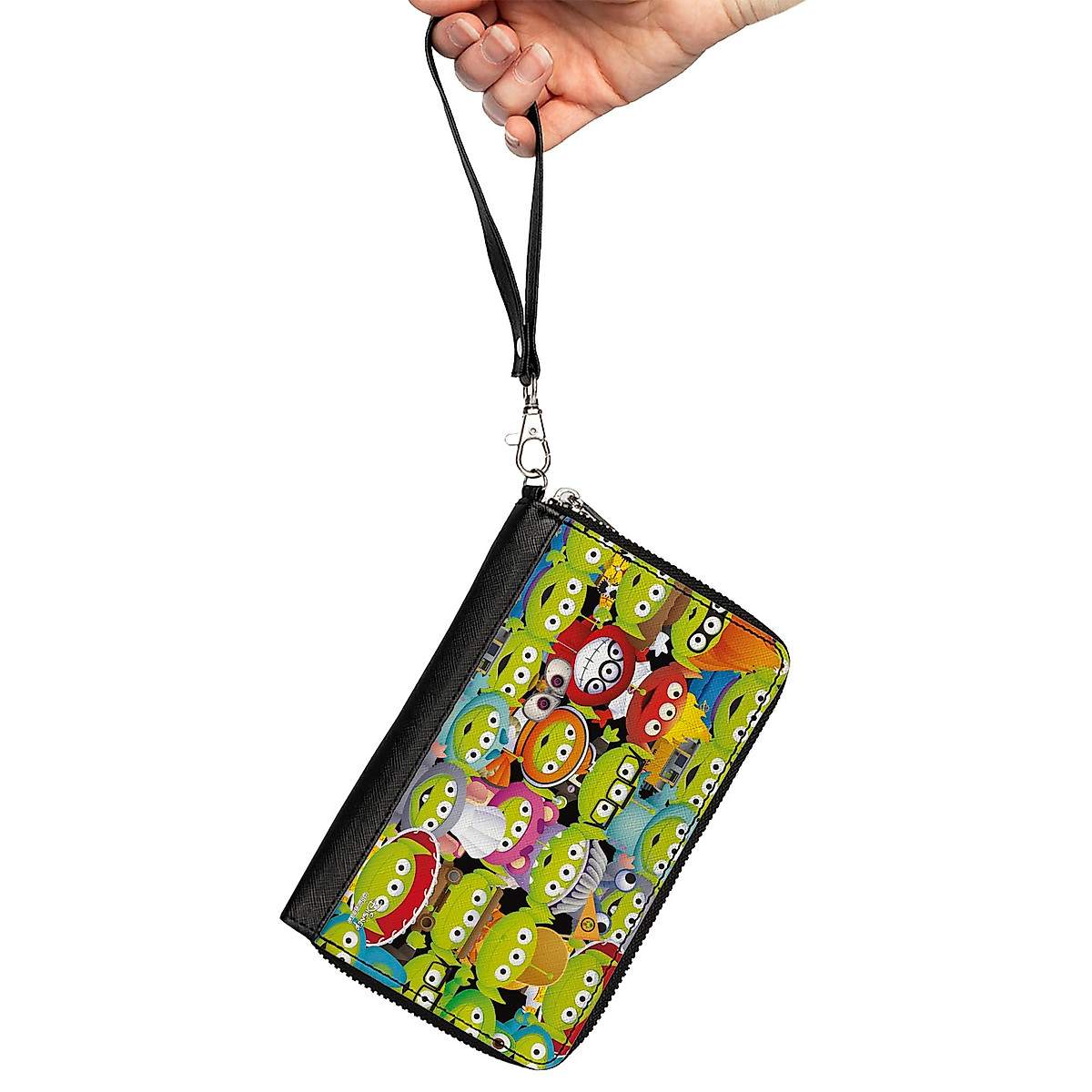 Buckle-Down Women's PU Zip Around Wallet Rectangle-Pixar Studios Collection, 7.5"x4.5"