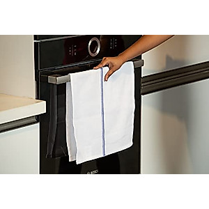 LANE LINEN Kitchen Towels Set - 100% Pure Cotton Dish Towels for Kitchen, Super Absorbent Kitchen Hand Towel, Blue Tea Towels, Soft & Durable Dish Cloths, Pack of 12 – 15”x25”, Blue Stripe