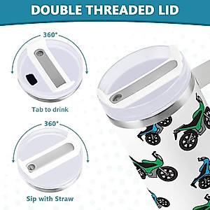 ARGTILDN 30 oz Tumbler Motorcycles Cool Insulated Travel Mug with Handle and Straw Lid Stainless Steel Vacuum Coffee Cup Tea Beverage Container Water Bottles for Car Sports office