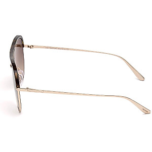 Tom Ford Womens Sabine Non-Polarized Signature Aviator Sunglasses Gold O/S