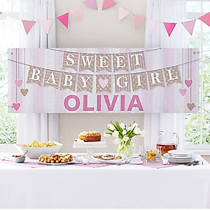 Let's Make Memories Personalized Sweet Baby Banner - Blue Baby Banner - Welcome Baby Banner - Customized Baby Shower Decor - 6 Feet Long