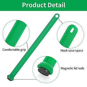 4 Pieces Canning Supplies-2 Pieces Magnetic Lid Lifter Canning Lid Lifter Kit,Magnetic Jar Lid Lifter Supplies (7 Inch), 2 Pieces Canning Bubble Popper Bubble Remover Canning Tools (Green)