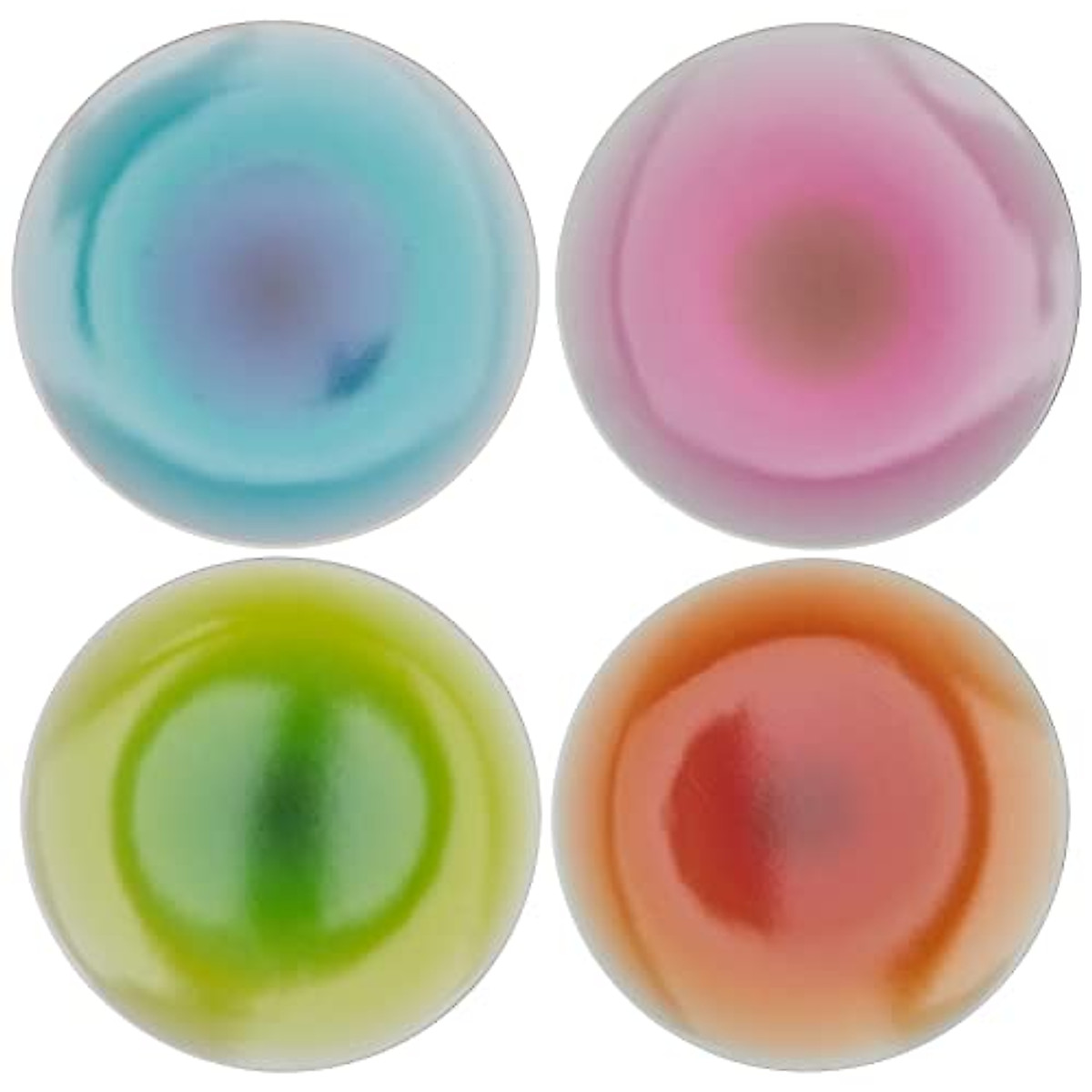 French Bull 6" Melamine Dinnerware Colorful Appetizer Plate Set, 4 Piece - Ombre