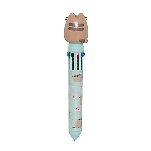 Official Pusheen Pen | 10 in 1 Ballpoint Pen With 3D Pusheen Topper | Pusheen Gift | Kawaii Pen | Multicoloured Pen | Pusheen Gift - Kawaii Stationery