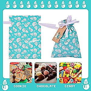 Drawstrings Christmas Gift Bags Assorted Sizes, 34Pcs Holiday Gift Bag Bulk Christmas Bags For Gifts, Reusable Plastic Xmas Presents Wrapping Bags Favor Goody Bags Jumbo/Extra Large/Medium/Small Size