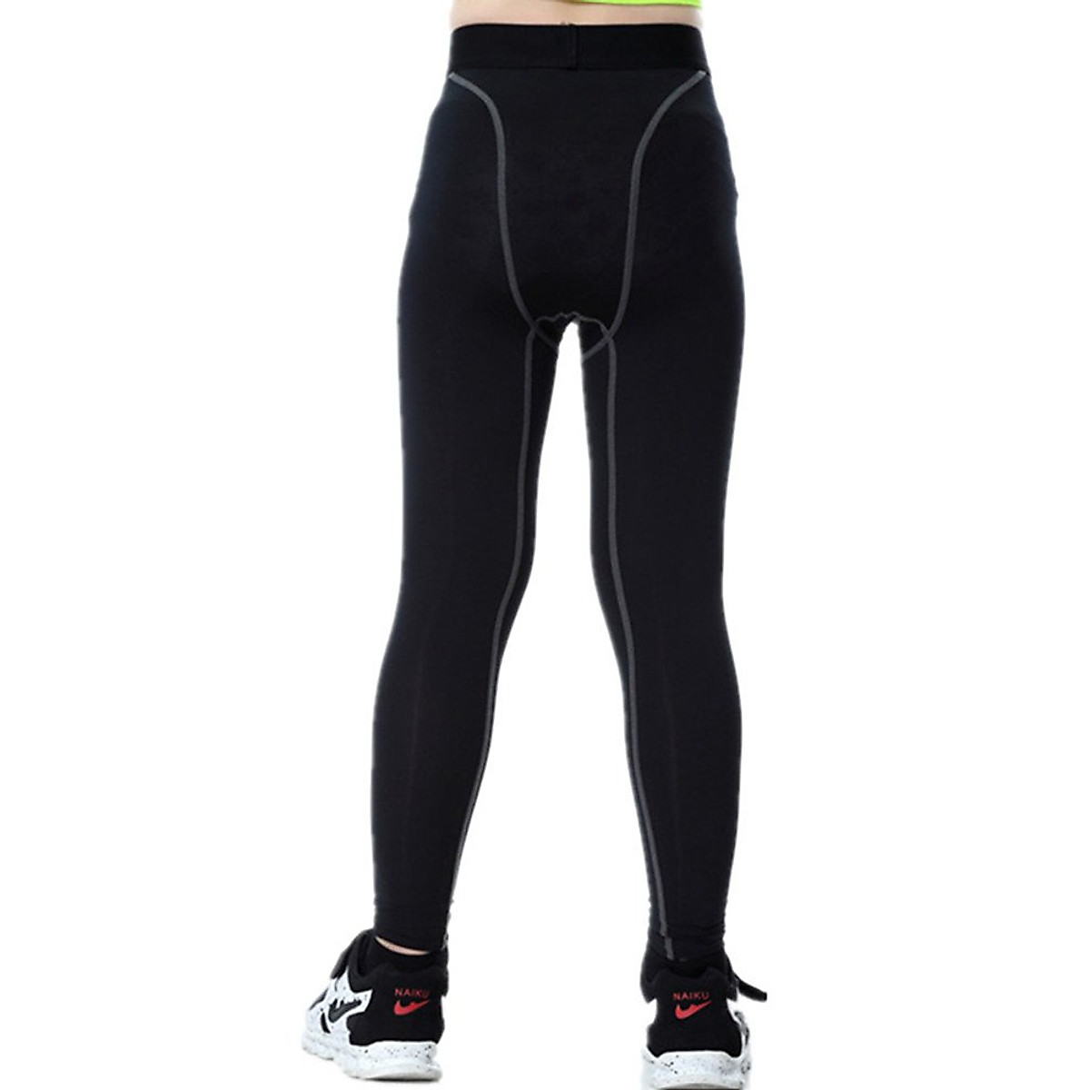 CVVTEE Boys Compression Pants Base Layers Soccer Hockey Tights Athletic Leggings Thermal for Kids Black