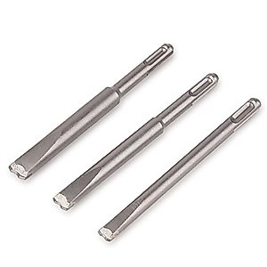 Vearter 3Pcs SDS PLUS Shank Tungsten Carbide Tipped Chisel Drill Bits Demolition Hammer bit for Tile, Brick, Stone, Concrete, Marble,Cement