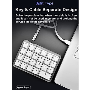 Macro Keypad 23 Keys Mechanical Mini Keyboard One Handed Colorful RGB Backlit Portable Programmable Single-Handed Gaming Keypad for OSU Electric Contest Game PC Laptop MAC Win Geeker Outemu Red Switch