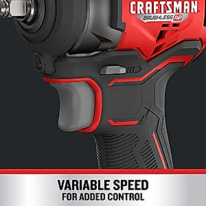 Craftsman V20 RP Cordless Impact Wrench, 3/8 inch Drive, Bare Tool Only (CMCF911B)
