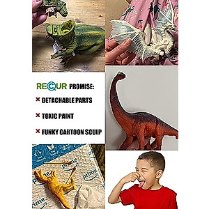 RECUR 13" Brachiosaurus Dinosaur Toys Jurassic Figure Toy for Kids World Safe Odorless Hand-Painted Figurines Realistic Design Replica Collectors Gift Ages 3 +