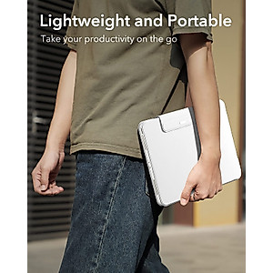ESR iPad Keyboard Case for iPad Pro 12.9 inch (3rd, 4th, 5th, 6th Generation),Magnetic Detachable 12.9 inch ipad Pro Case with Keyboard, Adjustable Portrait/Landscape Mode, Light and Portable, White