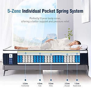 Full Mattress, DIGLANT 14 Inch Hybrid Mattress, Medium Plush Feel Memory Foam Euro Top Mattress in a Box and Pocket Springs, CertiPUR-US Certified, Balance Support & Pain-Relief Full Size Mattress