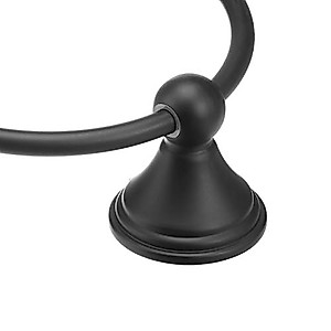 Amazon Basics AB-BR807-FB Towel Ring-Modern, 1-Piece, 7.96 Inch, Flat Black