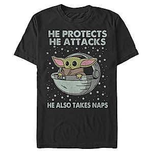 Star Wars Men's Warner Bros Snape and Lily Always Premium Soft Hand Solid Tee, Black, small