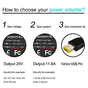 230w Laptop Charger Slim Laptop AC Adapter for Lenovo ADL230SDC3A Legion 5 7 Charger 5-15ARH05H Y540 Y545 Y7000 Y7000P 230W 4X20E75111 for Lenovo ThinkPad P53 P72 Laptop Adapter Power Supply Cord