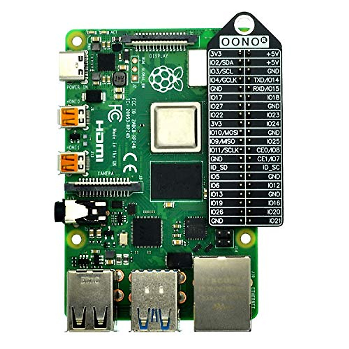 GPIO Name BCM wPi Pinout Reference Card for Raspberry Pi Model A+, B+, Zero, 2, 3, 3B+, 4B (Pack of 4pcs)