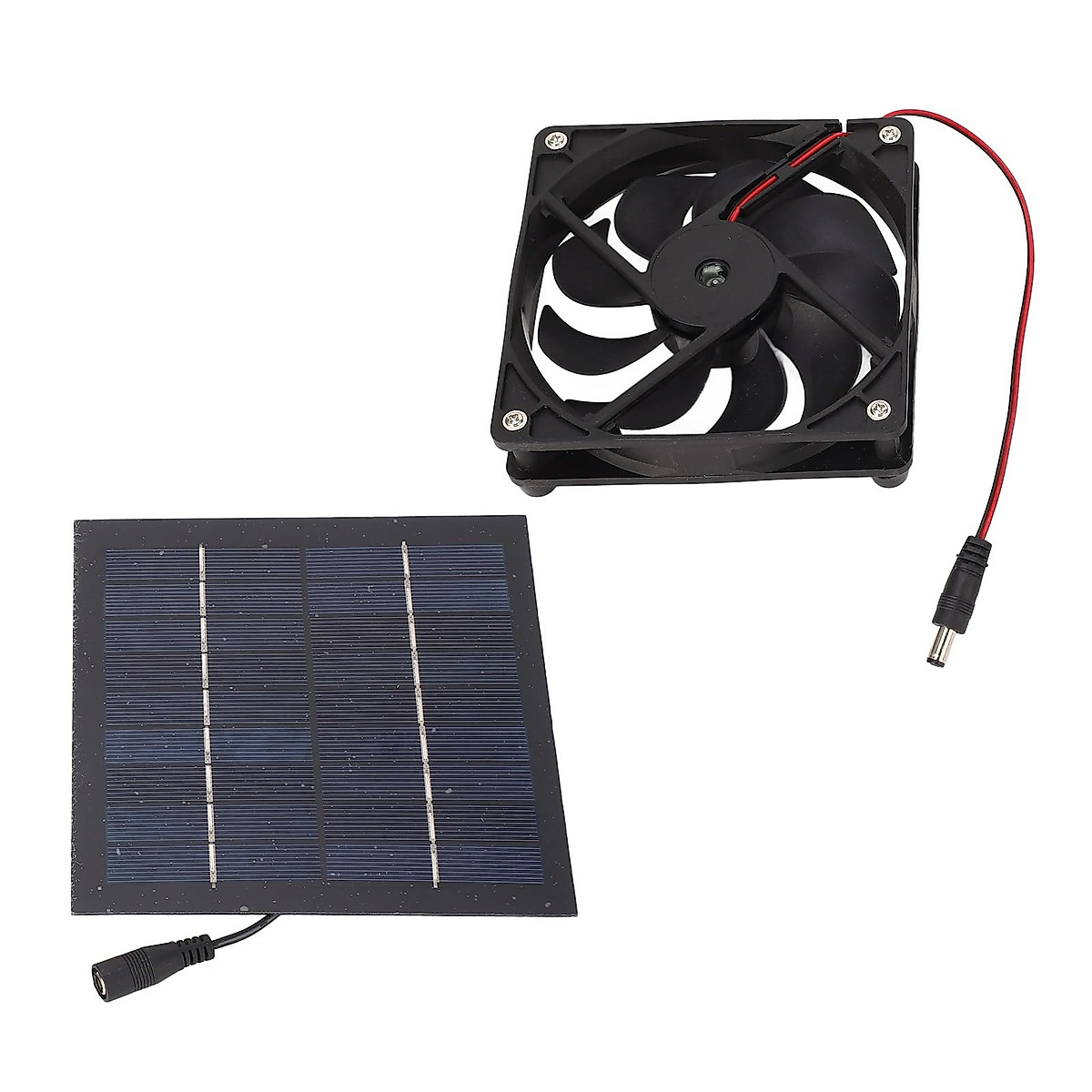 Solar Panel Fan Kit, 50W Solar Powered Exhaust Fan, Outdoor Portable Solar Attic Fan for Chicken Coops, Greenhouse, Sheds, Pet House, Window Exhaust, without Power Storage Function
