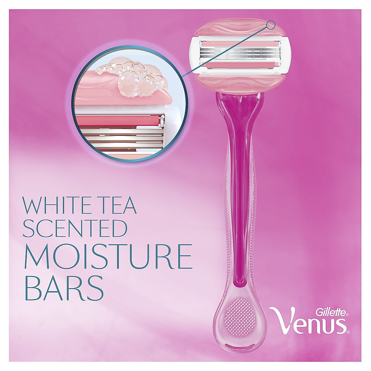 Gillette Venus ComfortGlide White Tea Scented Women's Disposable Razor, 2 Count