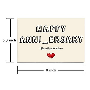 Naughty Anniversary Card, Funny Wedding Anniversary Card for Him Boyfriend Husband…