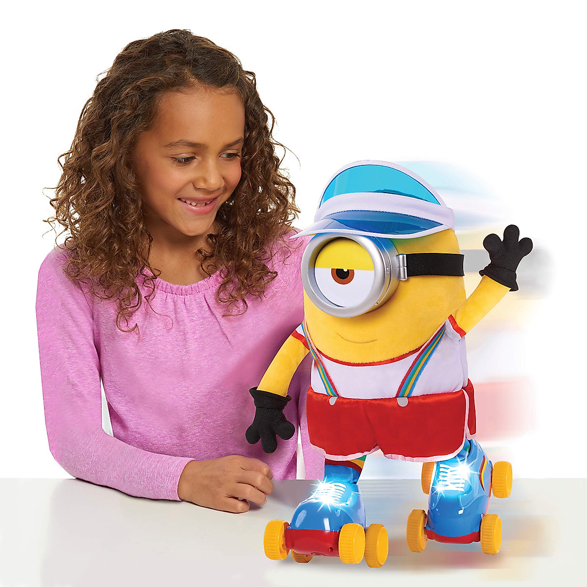 Illumination's Minions: The Rise of Gru Roller Skate Stuart Lights and Sounds Interactive Feature Plush, Kids Toys for Ages 3 Up by Just Play