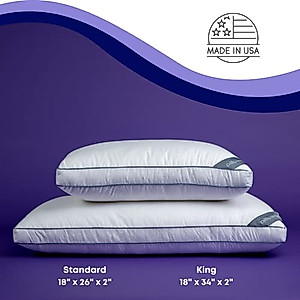 Pillow Fight Knockout Luxury, Adjustable Down Alternative Bed Pillows - Best Cooling Neck Pillow Good for Sleeping Back & Stomach Sleepers (King Size, Set of 2)