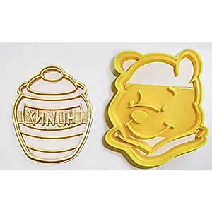 WINNIE THE POOH ADVENTURES BEAR HUNNY POT CARTOON SET OF 2 COOKIE CUTTERS MADE IN USA PR1065