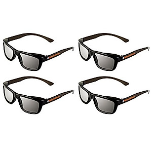 ED 4 Pack CINEMA 3D GLASSES For LG 3D TVs – Adult Sized Passive Circular Polarized 3D Glasses