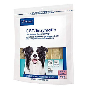 Virbac CET Enzymatic Oral Hygiene Chews for Dogs, beef ,12.8 oz