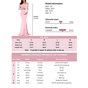 Glampunch Off Shoulders Maternity Dress Long Sleeve Ruched Maternity Gown Baby Shower Photography Pregnant Dress