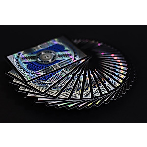 Alloy Cobalt Playing Cards Poker Deck Custom Design Foiled Backs & Faces New