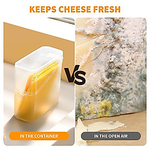 IMIKEYA Cheese Storage Container for Fridge Sliced Cheese Container for Fridge Clear Plastic Butter Cheese Slice Storage Keeper Box Cheese Preservation Container