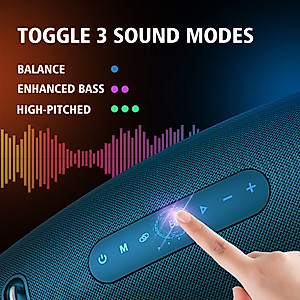 ZEALOT Bluetooth Speaker, Speakers Bluetooth Wireless Loud,75W Waterproof Portable Speaker with 14400MAh Battery,20H Play,EQ,Deep Bass,Stereo,Outdoor Speakers for Party,Beach,Camping,Blue