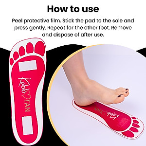 180 Pairs(360feets) Spray Tan Feet Pads Protectors in Pink Color For Sunless Spray Tanning