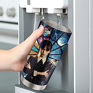 Insulated Stainless Steel Tumbler Cup 20oz with Lid,Straws Double Wall Vacuum Reusable Travel Mugs for Hot/Iced Coffee Tea Wine