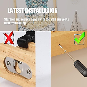 MOKIUER Coat Rack Wall Mount |17" Coat Rack with 5 Removable Double Hooks | Coat Hooks for Hat Key Backpack Towel,Wooden Wall Hook