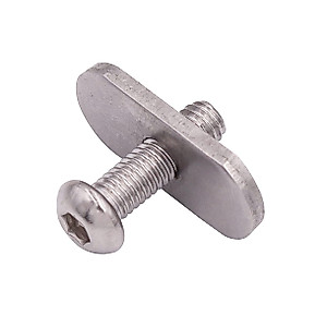 METER STAR 6 Pcs 304 Stainless Steel Kayak Rail Screws & M6 Track Nuts Rail Hardware Gear Mounting Replacement Kit for Kayaks Canoes Boats Rails