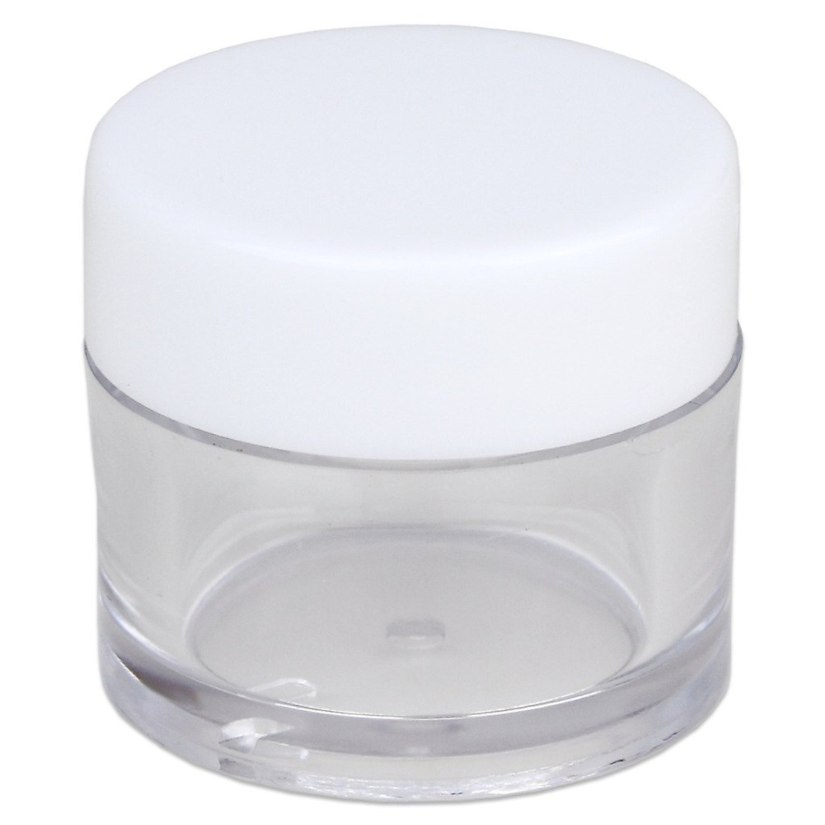 Beauticom High-Graded 7 Grams/7 ML (Quantity: 24 Packs) Thick Wall Crystal Clear Plastic LEAK-PROOF Jars Container with White Lids for Cosmetic, Lip Balm, Lip Gloss, Creams, Lotions, Liquids